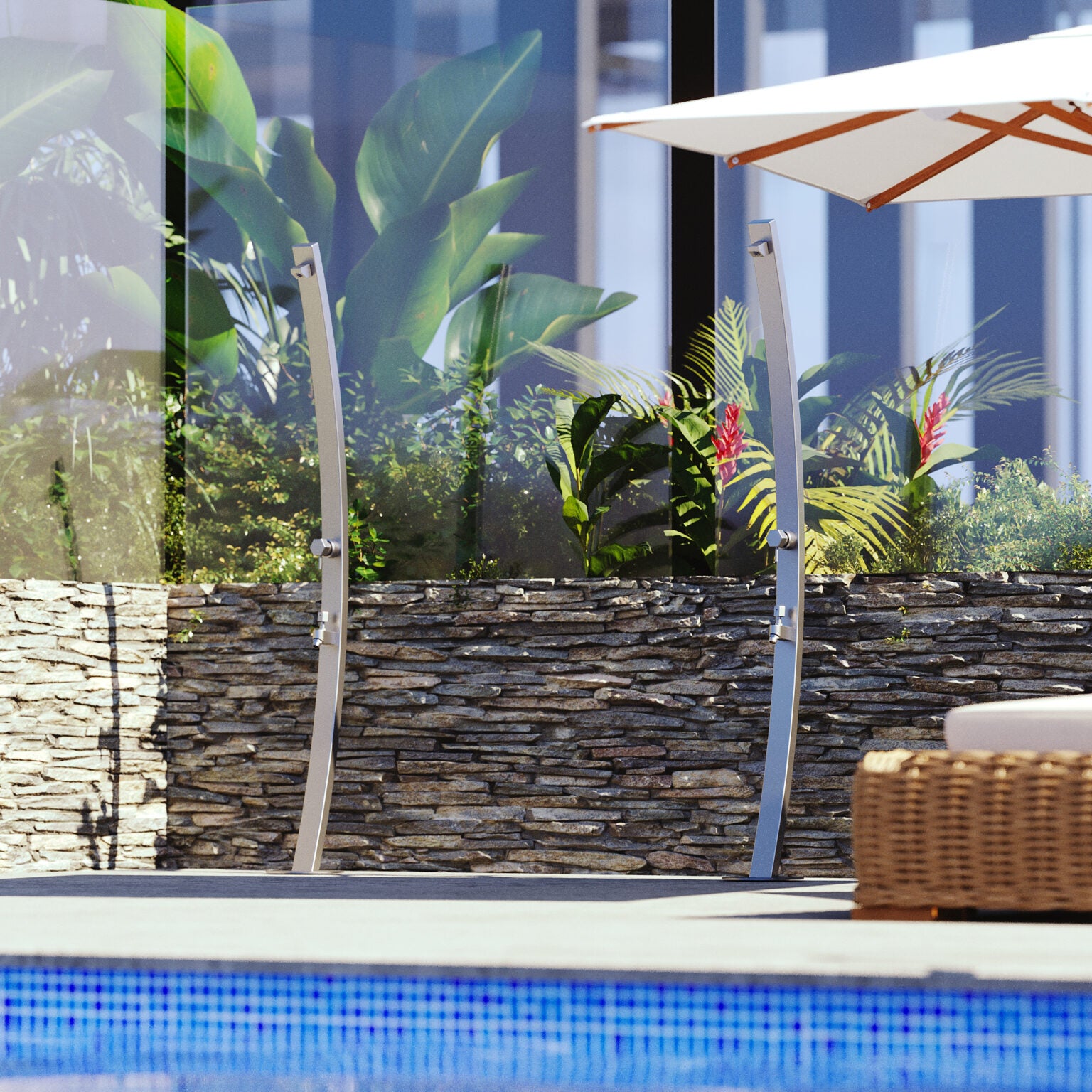 Rainware Outdoor Shower - Noosa 4006 - Hot & Cold Shower + Footwash Fr ...